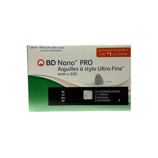 BD Nano PRO Ultra-Fine Insulin Pen Needles 4mm x 32G (100 count ...