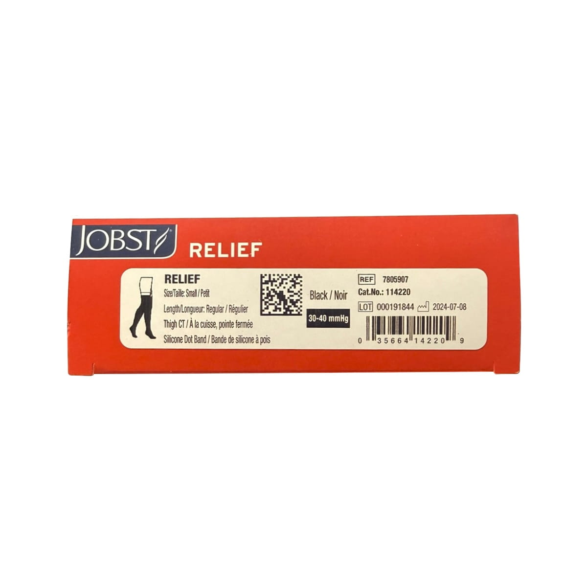 Jobst Relief Compression Stockings 30-40 mmHg - Thigh High / Silicone ...