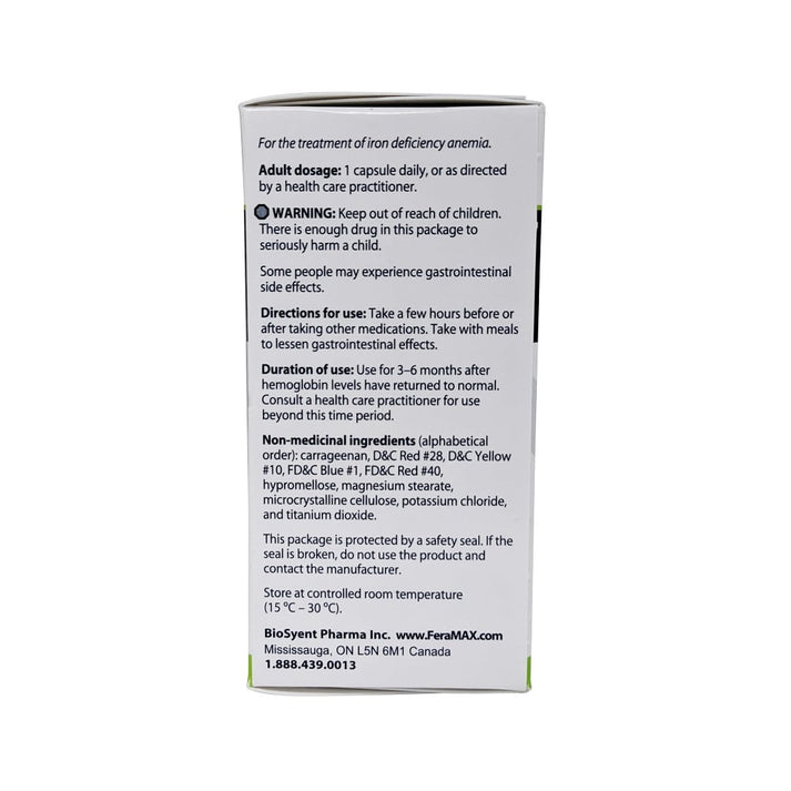 FeraMAX 150 Hematinic Polysaccharide-Iron Complex (100 Capsules ...