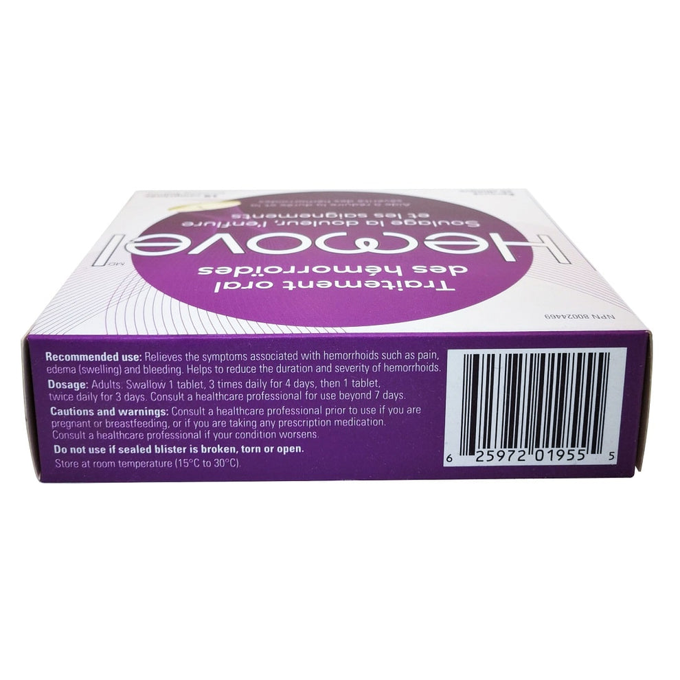 Hemovel Oral Treatment for Hemorrhoids (18 tablets) – beyondRx.ca (by ...