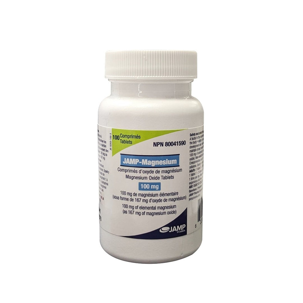 JAMP Magnesium Oxide 100 mg (100 tablets) – beyondRx.ca (by 99 Pharmacy)