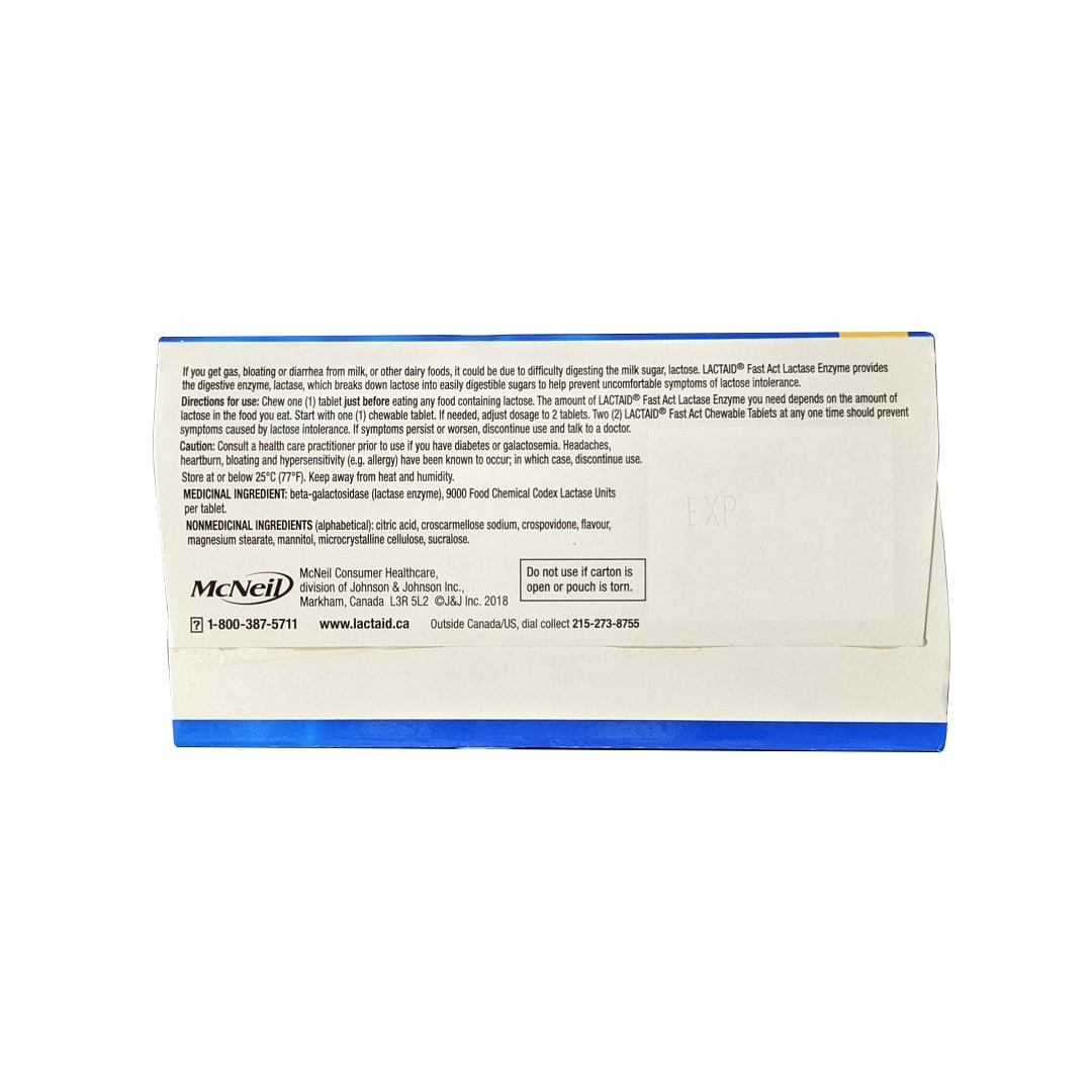 Lactaid Ultra Strength Fast Act Lactase Enzyme Chewables (40 tablets ...