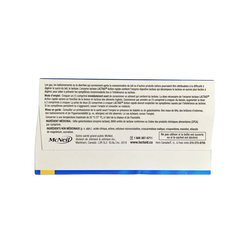 Lactaid Ultra Strength Fast Act Lactase Enzyme Chewables (40 tablets ...