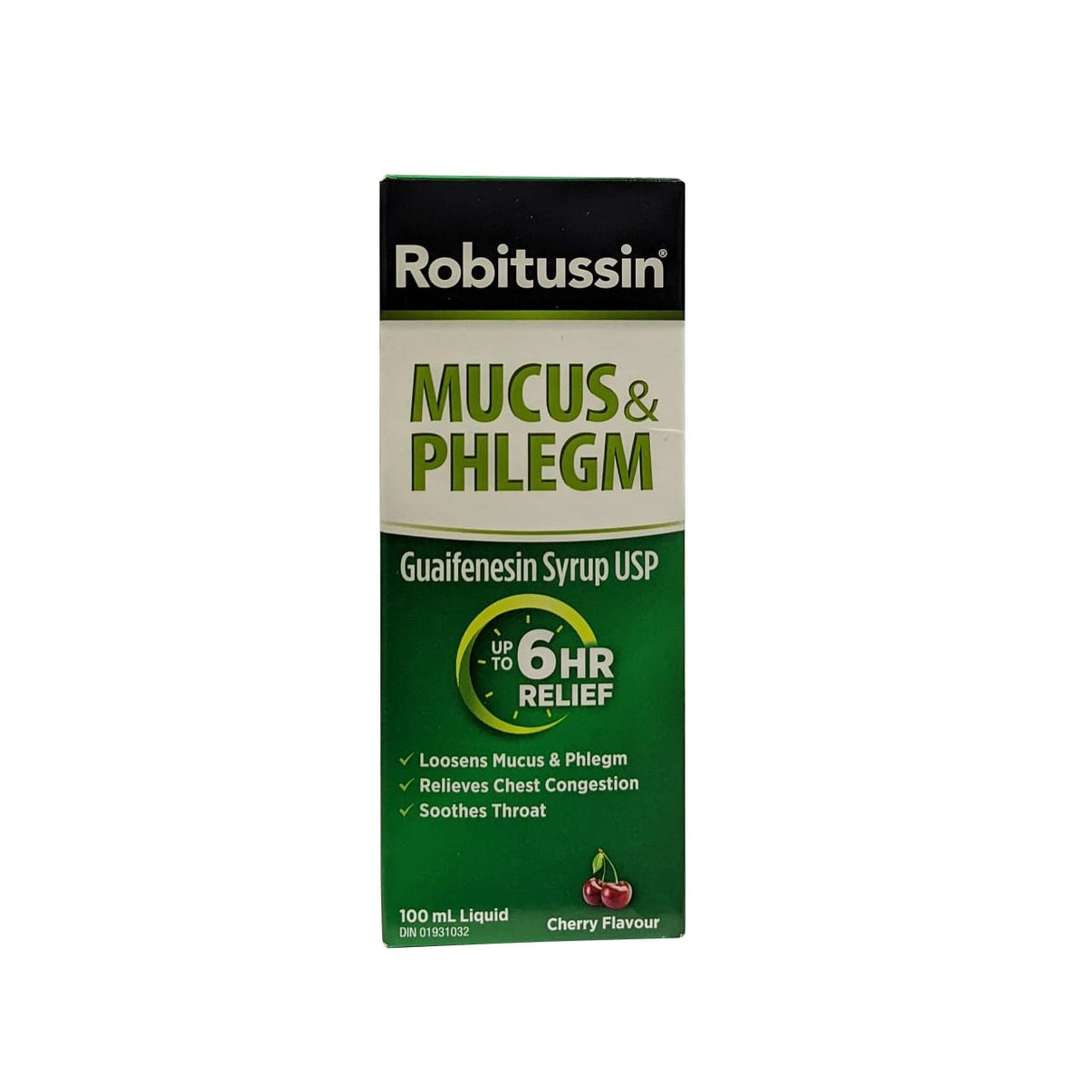 Robitussin Regular Strength Mucus & Phlegm for 6 Hours Relief (100 mL ...