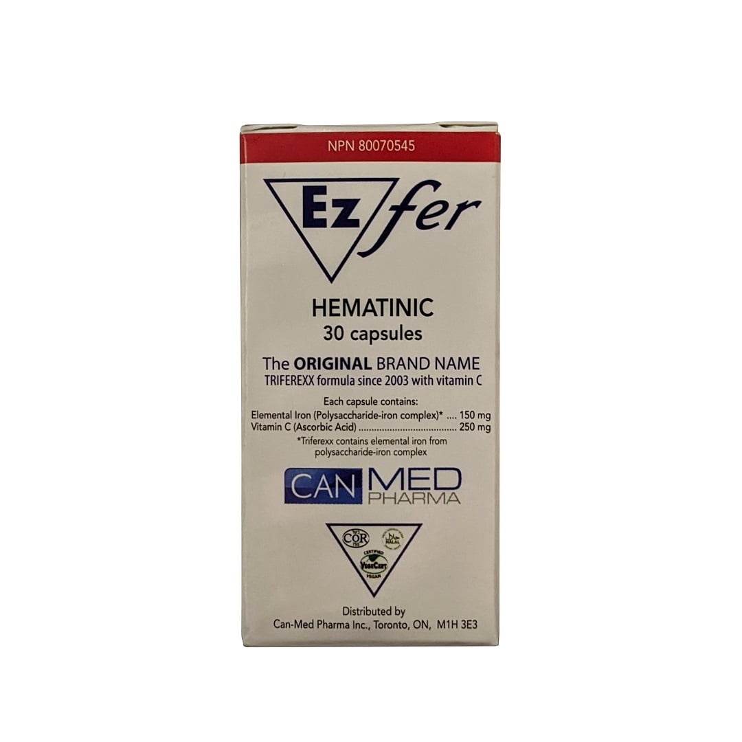 Triferexx Ez Fer 150 mg Elemental Iron with 250 mg Vitamin C (30 Capsu ...