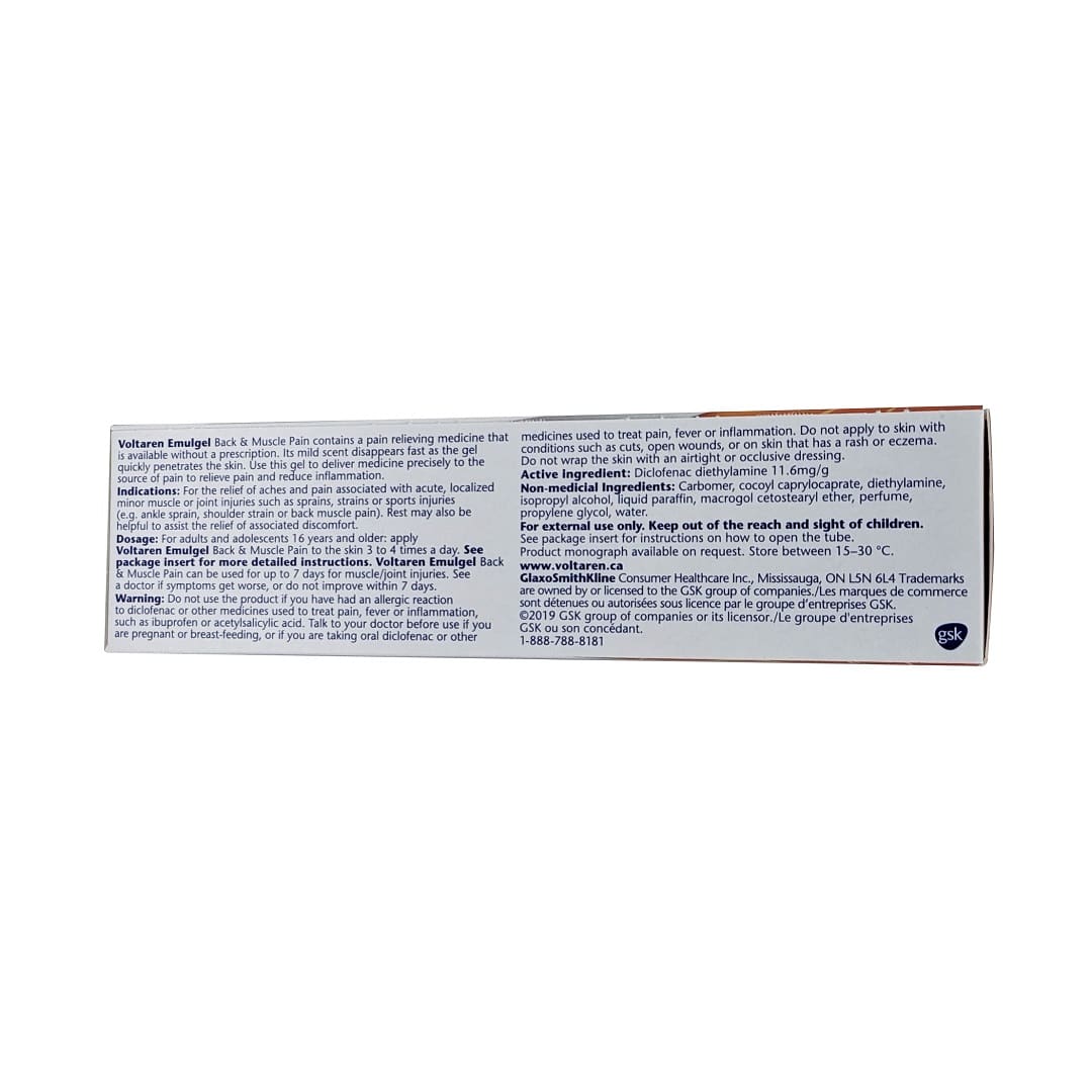 Voltaren Emulgel Back and Muscle Pain (100 grams) – beyondRx.ca (by 99 ...