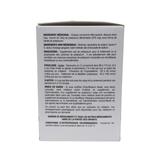 Wellspring K-Lyte Potassium Supplement Effervescent Tablets (30 tablet ...